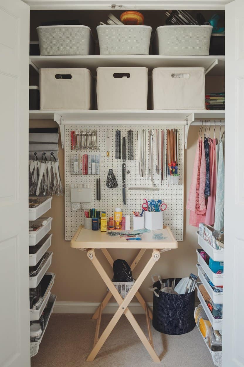35 Creative Craft Closet Organization Ideas to Maximize Your Space ...
